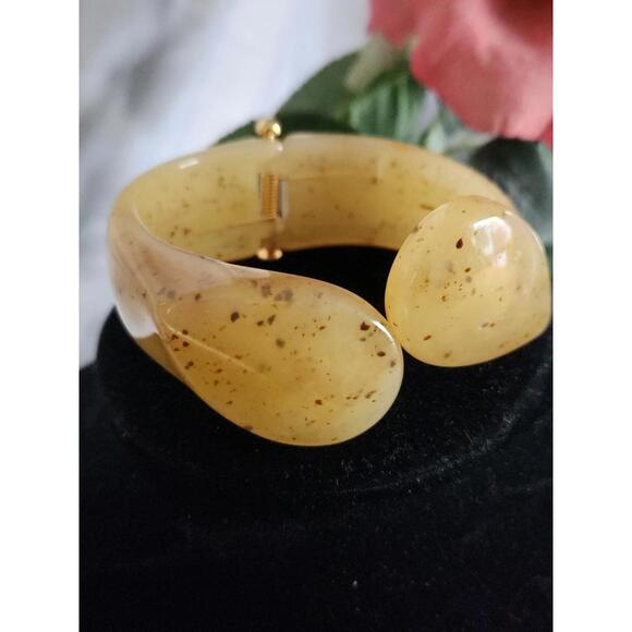 Jewelry | Vintage 195s Lucite Confetti Clamper Bracelet Mcm Fun | Poshmark